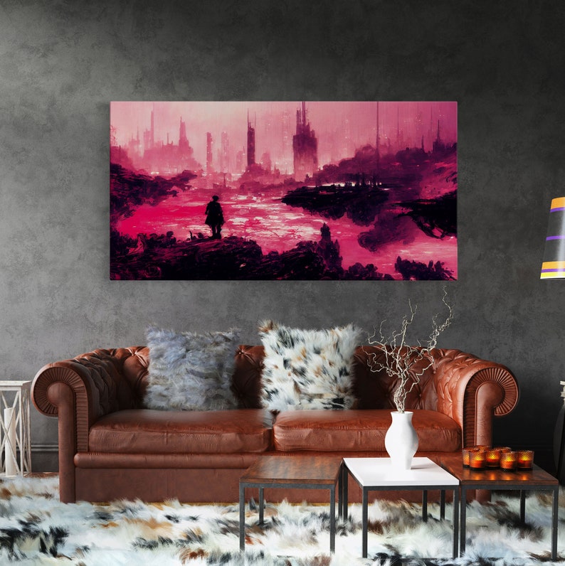 Surreal Dystopian Cyberpunk Art Ready to Hang Canvas Print - Etsy