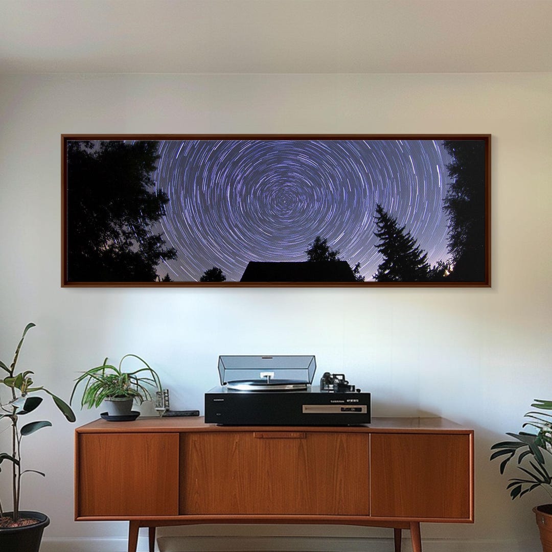 Huge Wall Art Time Lapse Photography Style Print, Panoramic Wall Art ...