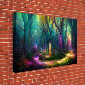 Beautiful Fantasy Wall Art, Canvas Print, Magical Forest, Fantasy ...