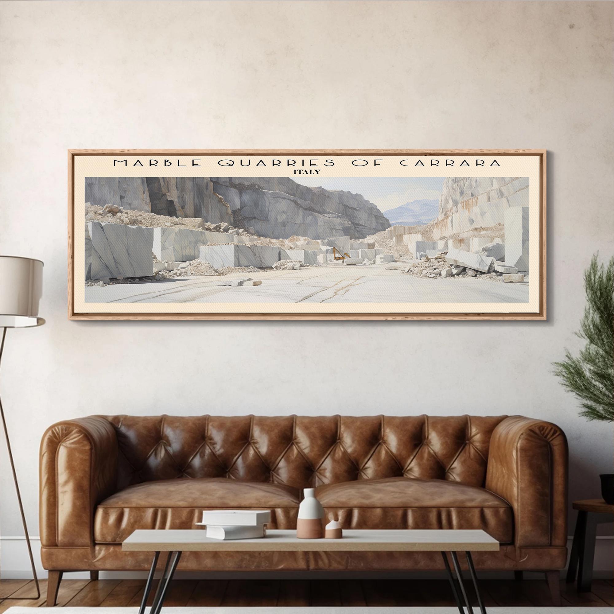 Marble Quarries of Carrara Italy Art | Framed Canvas Print Travel ...