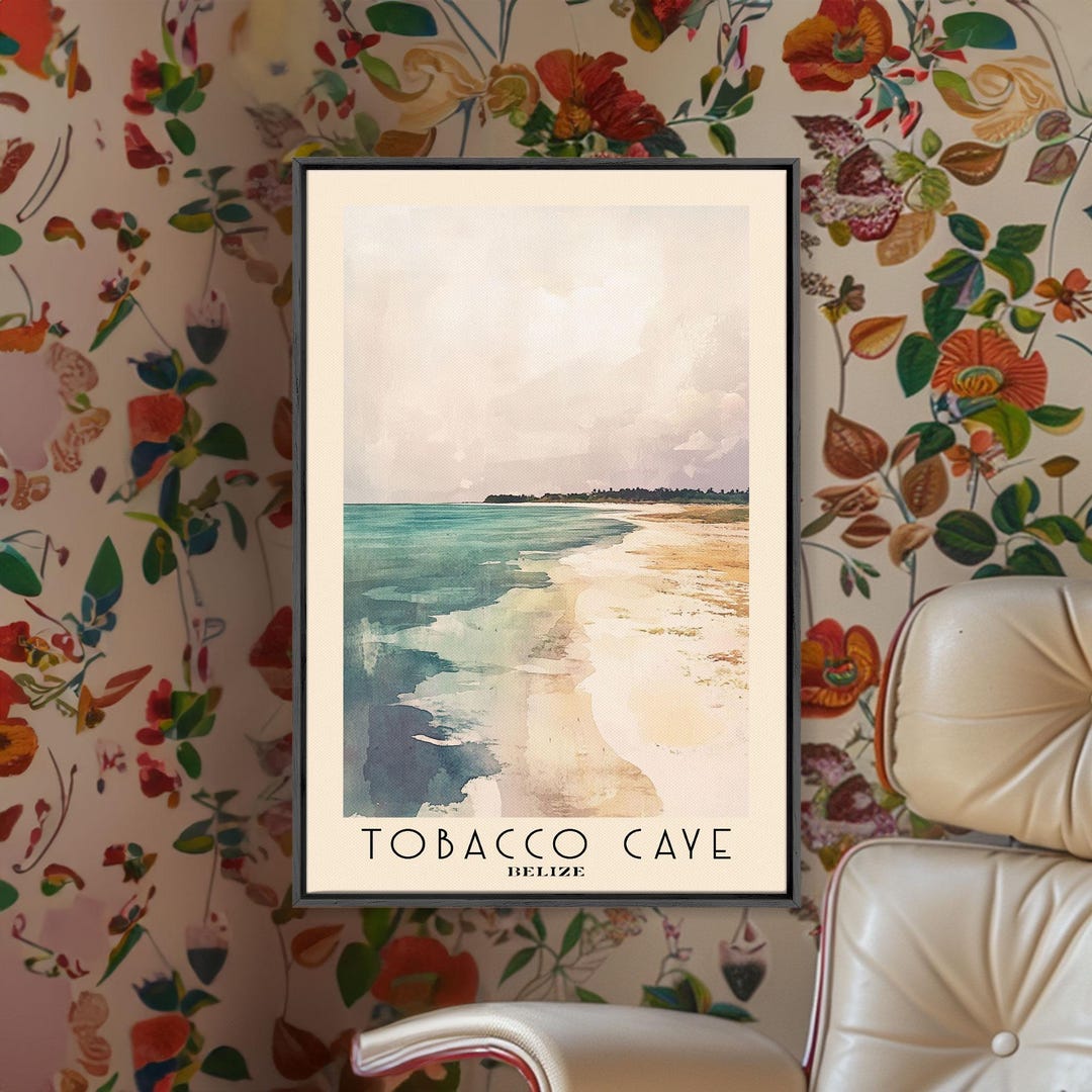 Tobacco Caye, Belize Watercolor Print, Vacation Gift, Belize Wall Art ...