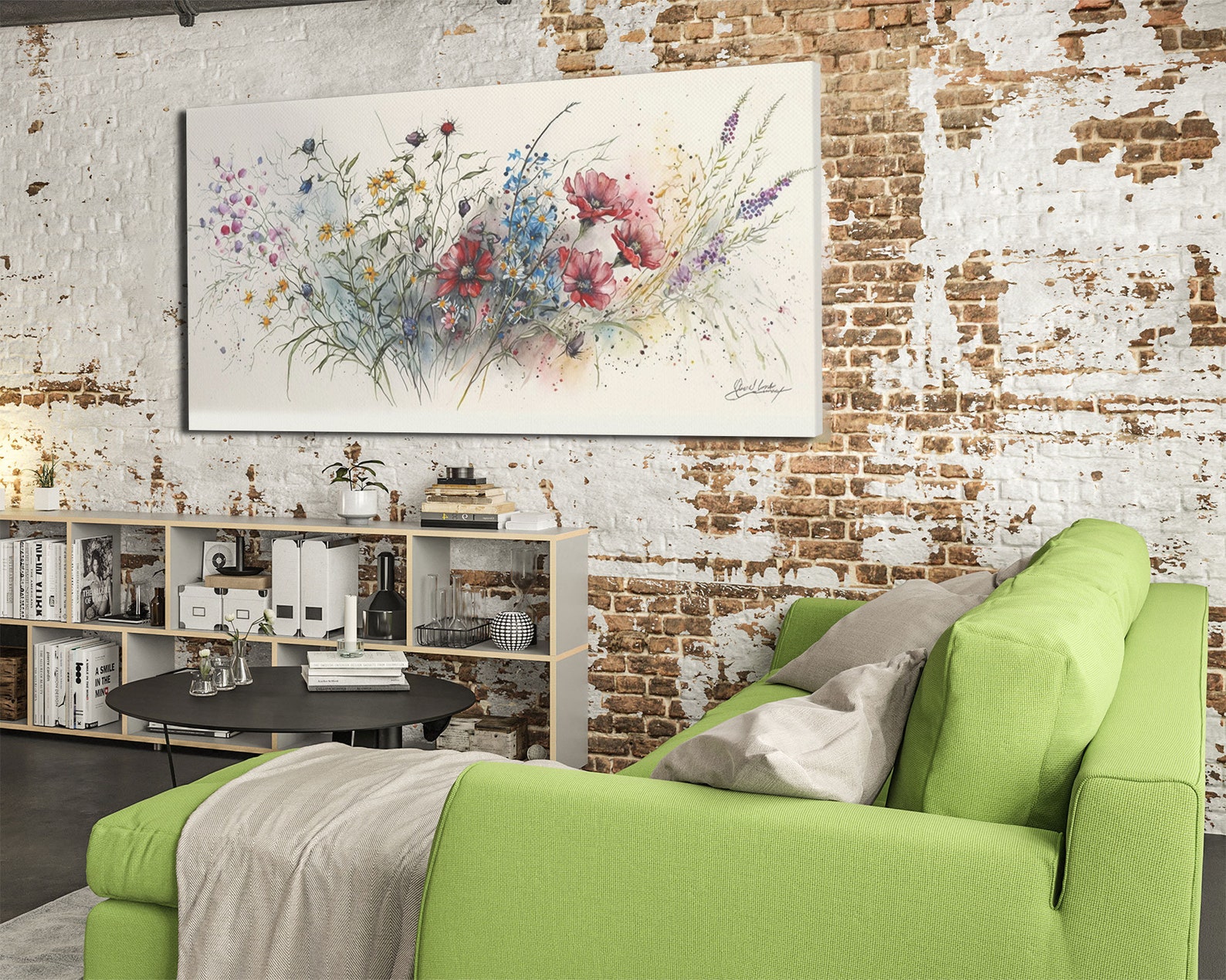 Beautiful Wildflowers, Wild Flower Art, Watercolor Floral Framed Canvas ...