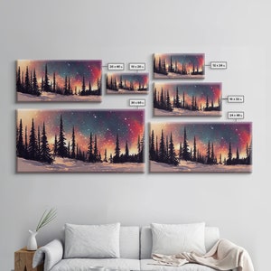 Snowfall in the Forest, Canvas Print, Winter Wall Art - Etsy