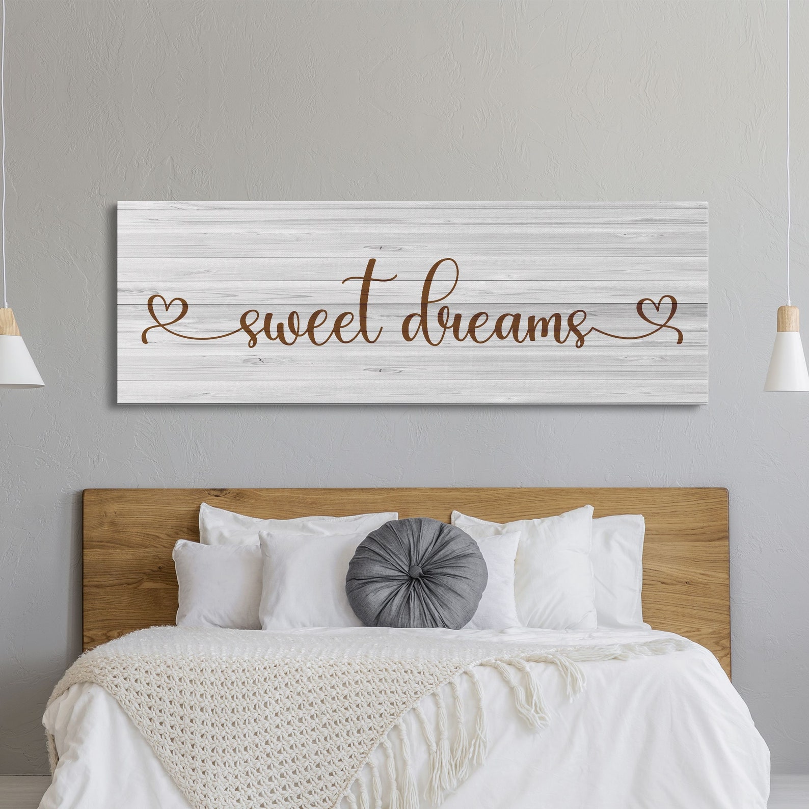 Sweet Dreams Sign Large Bedroom Wall Decor Over the Bed - Etsy