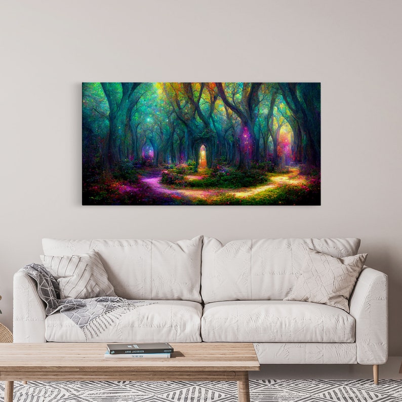 Fantasy Wall Art Canvas Print Magical Forest Fantasy - Etsy