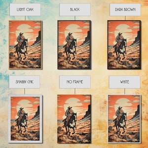 Cowboy Wall Decor, 12x18 Art Print, Equestrian Wall Art, Western Decor ...
