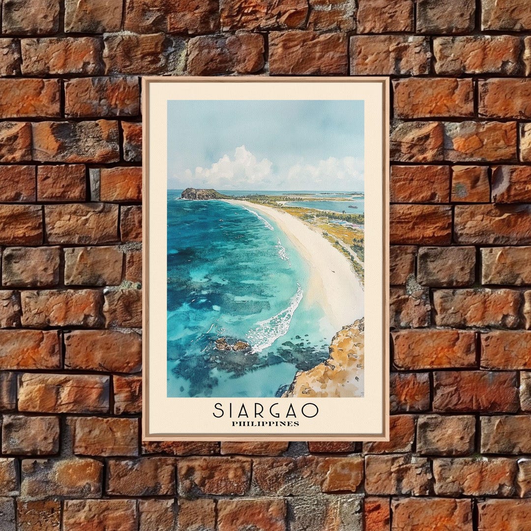 Siargao, Philippines Watercolor Print, Vacation Gift, Philippines Wall Art, Beach Painting ...