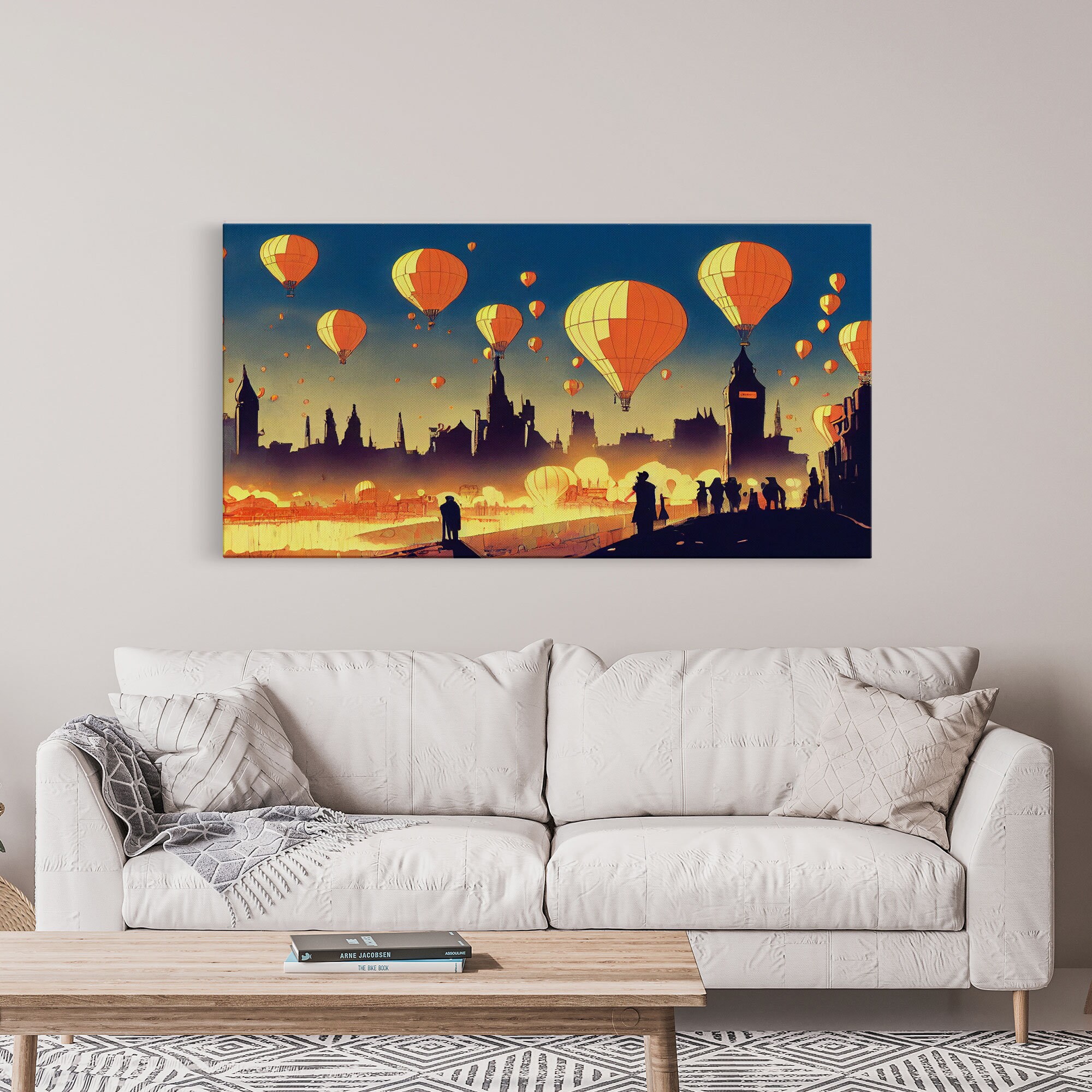 Flight of the Balloons Hot Air Balloon Armada Framed Canvas - Etsy