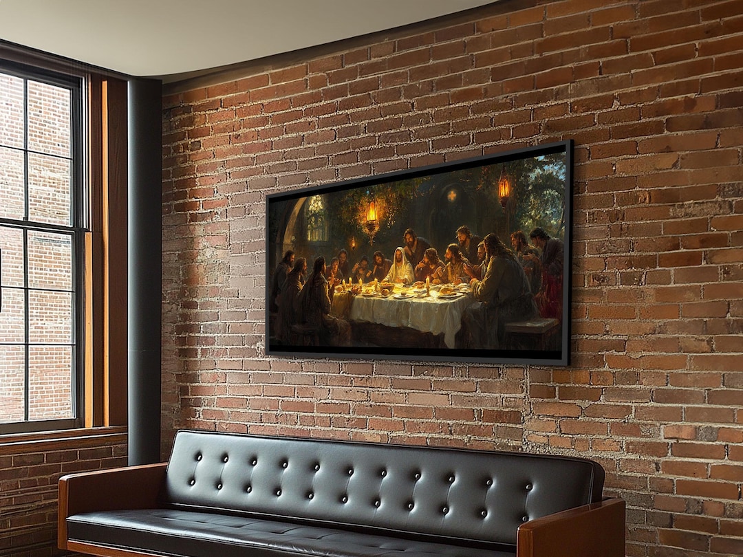The Last Supper Framed Canvas Print: Christian Home Decor - Etsy