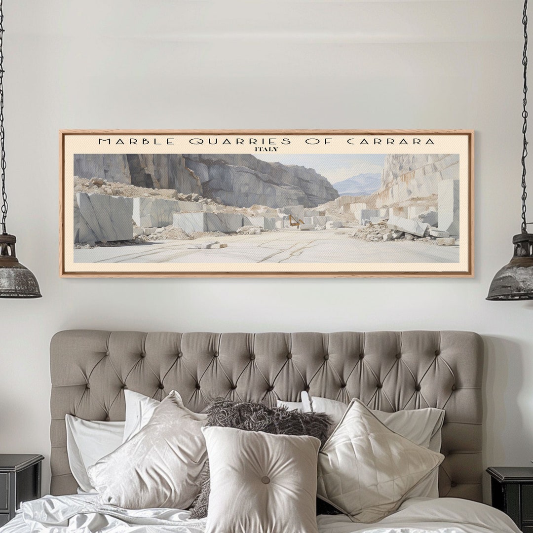 Marble Quarries of Carrara Italy Art | Framed Canvas Print Travel ...