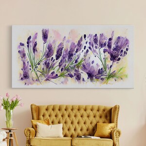 Floral Wall Art Wild Lavender Wall Art Canvas Print - Etsy