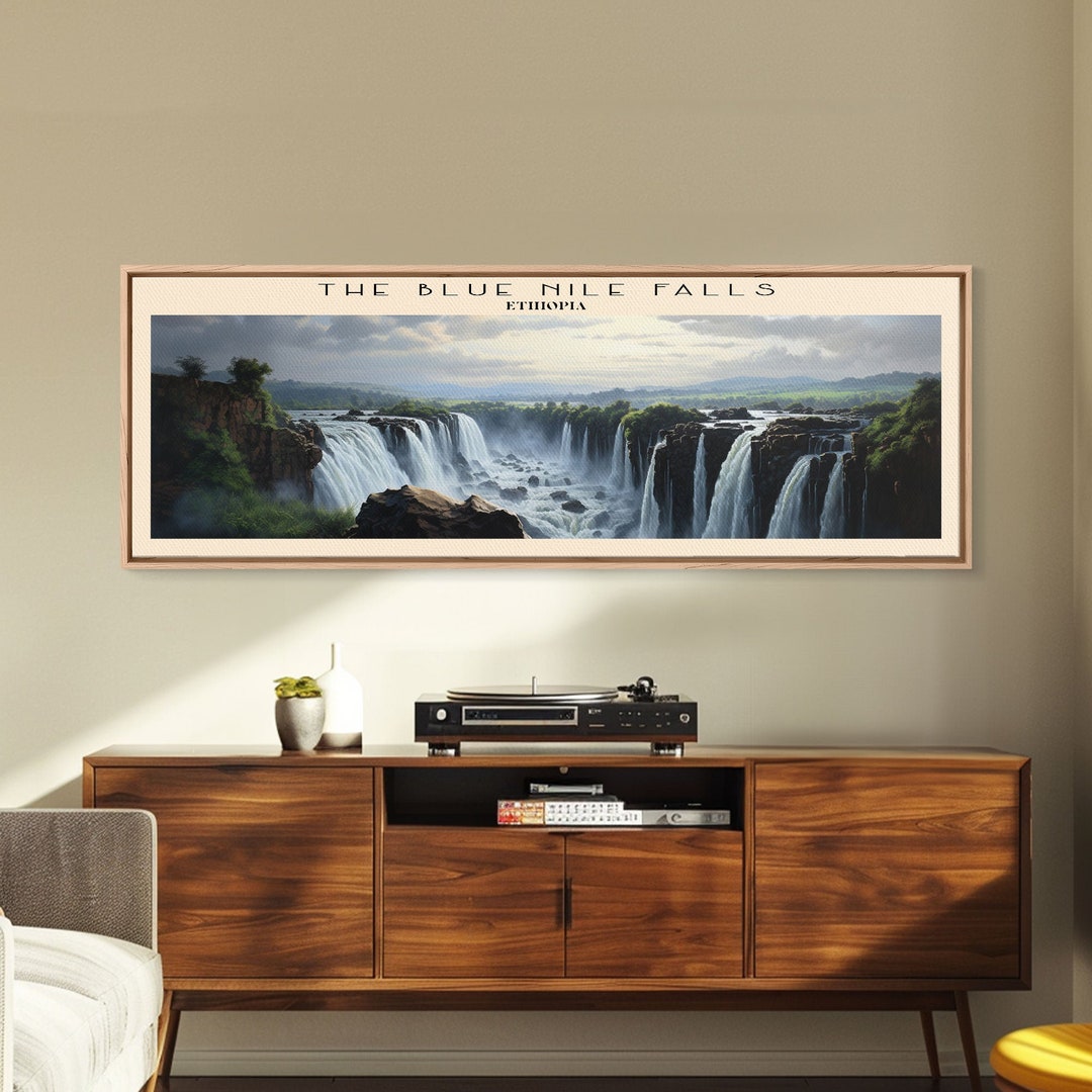 The Blue Nile Falls Panoramic Wall Art Travel Poster, Gift for Travel ...
