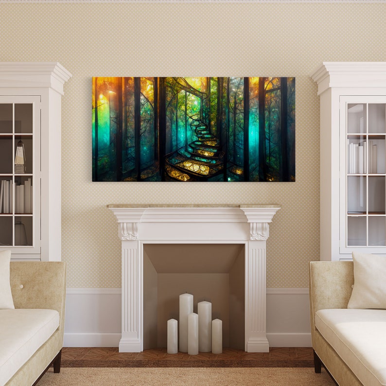 Fantasy Wall Art Canvas Print Magical Forest Fantasy - Etsy
