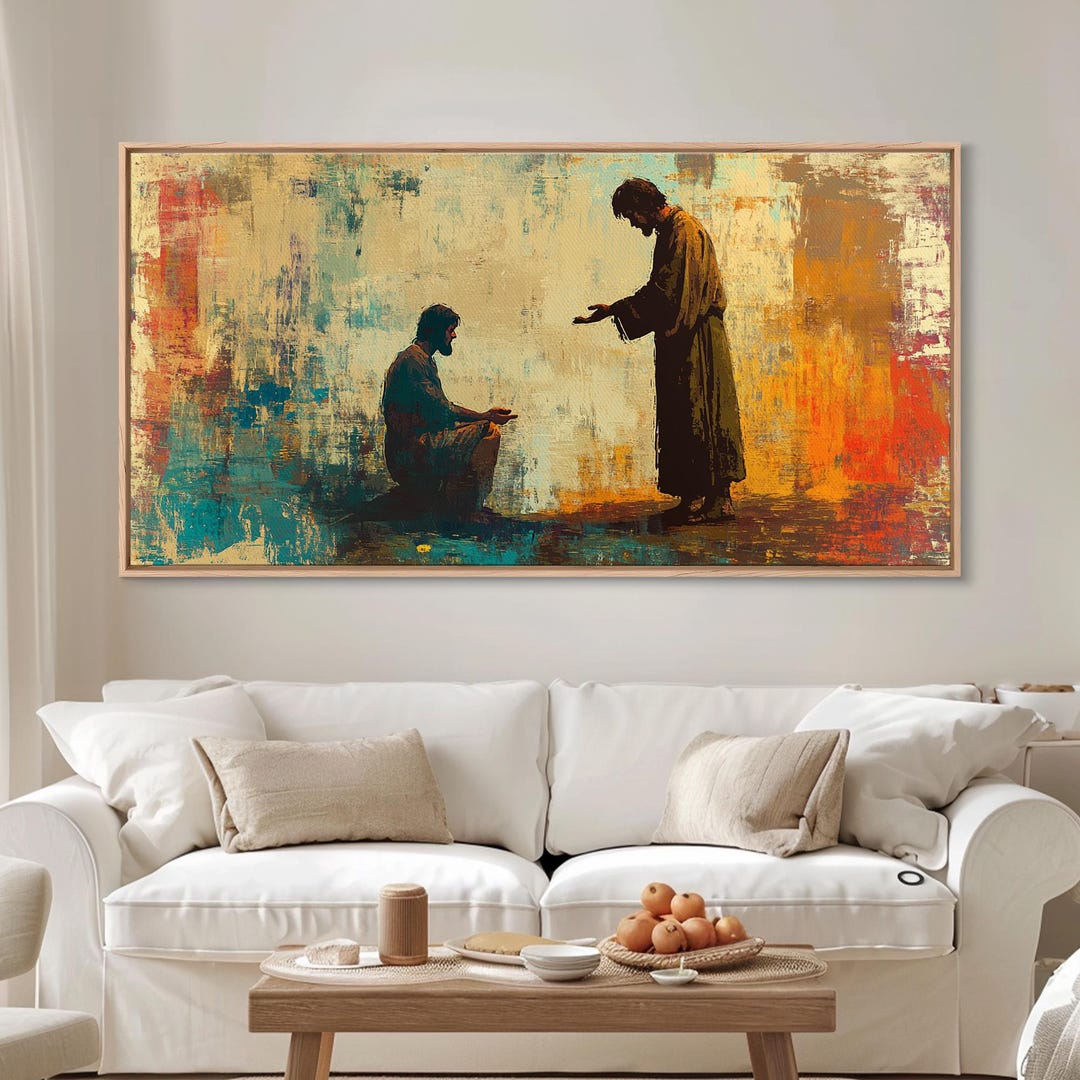 Parable of the Prodigal Son Pop Art Style Framed Canvas Print ...
