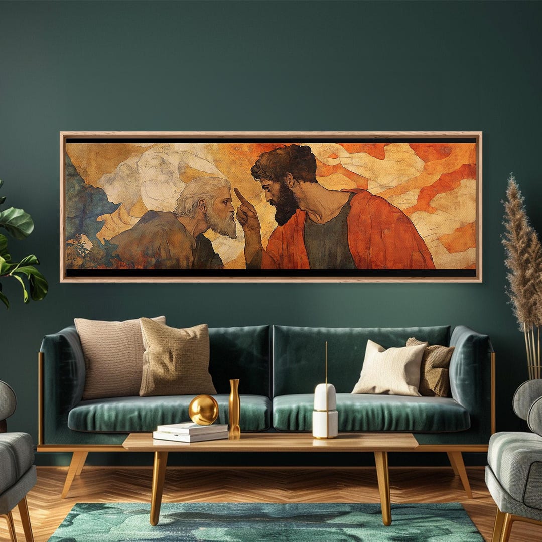 Sacrifice of Isaac Biblical Scene Christian Art Painting | Framed ...
