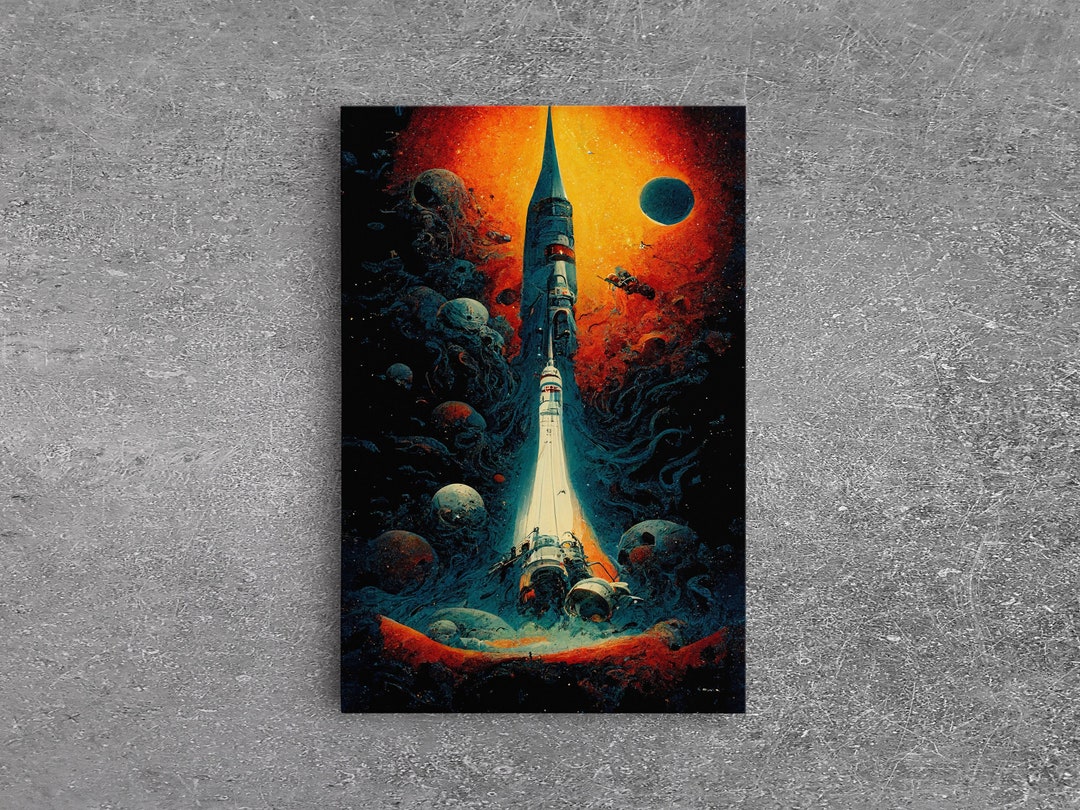 Cosmic Horror Space Exploration Poster Canvas Print, Scifi Wall Art ...