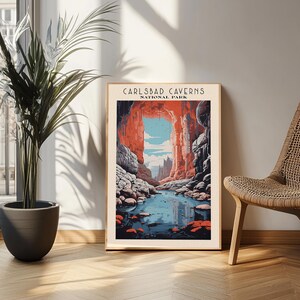 Carlsbad Caverns National Park Travel Poster Print, Canvas Print Wall ...