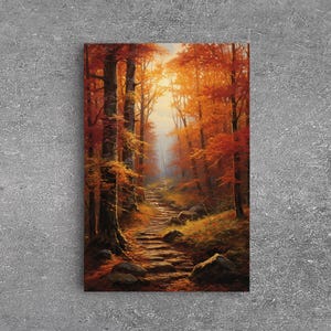 Fall Wall Art, Trees Wall Decor, Forest Wall Art, Canvas Print, Wall ...