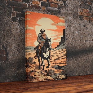 Cowboy Wall Decor, 12x18 Art Print, Equestrian Wall Art, Western Decor ...