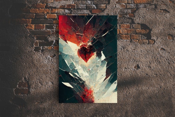 Anatomy of a Broken Heart Framed Canvas Print Ready to Hang - Etsy