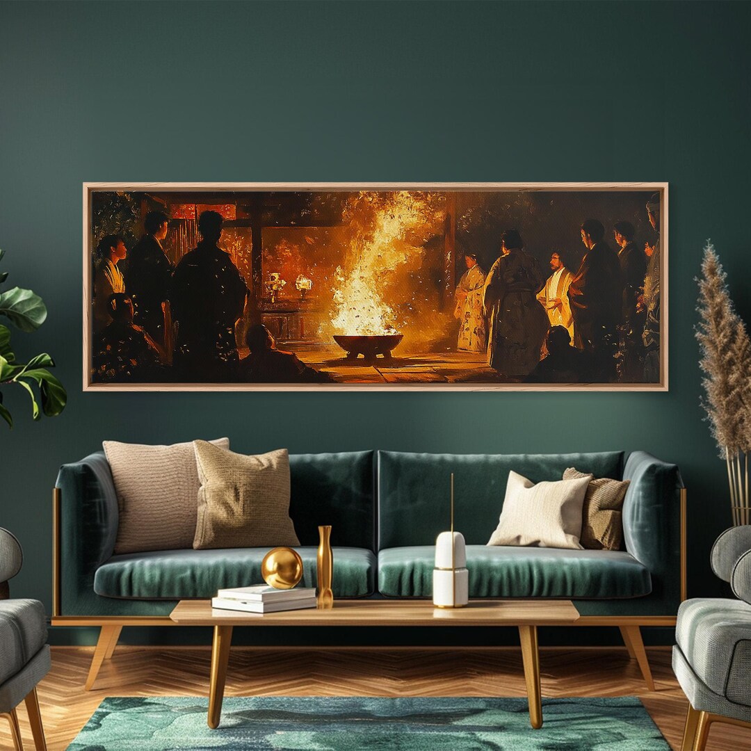 Kindling the New Fire at the Easter Vigil Framed Canvas Print ...