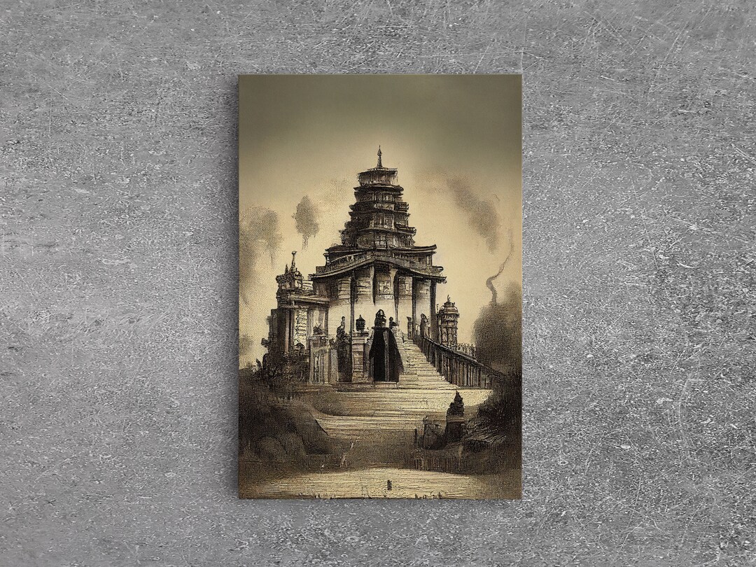 Incan Temple Diagram Art, Canvas Print, Unique Mayan or Incan Style ...