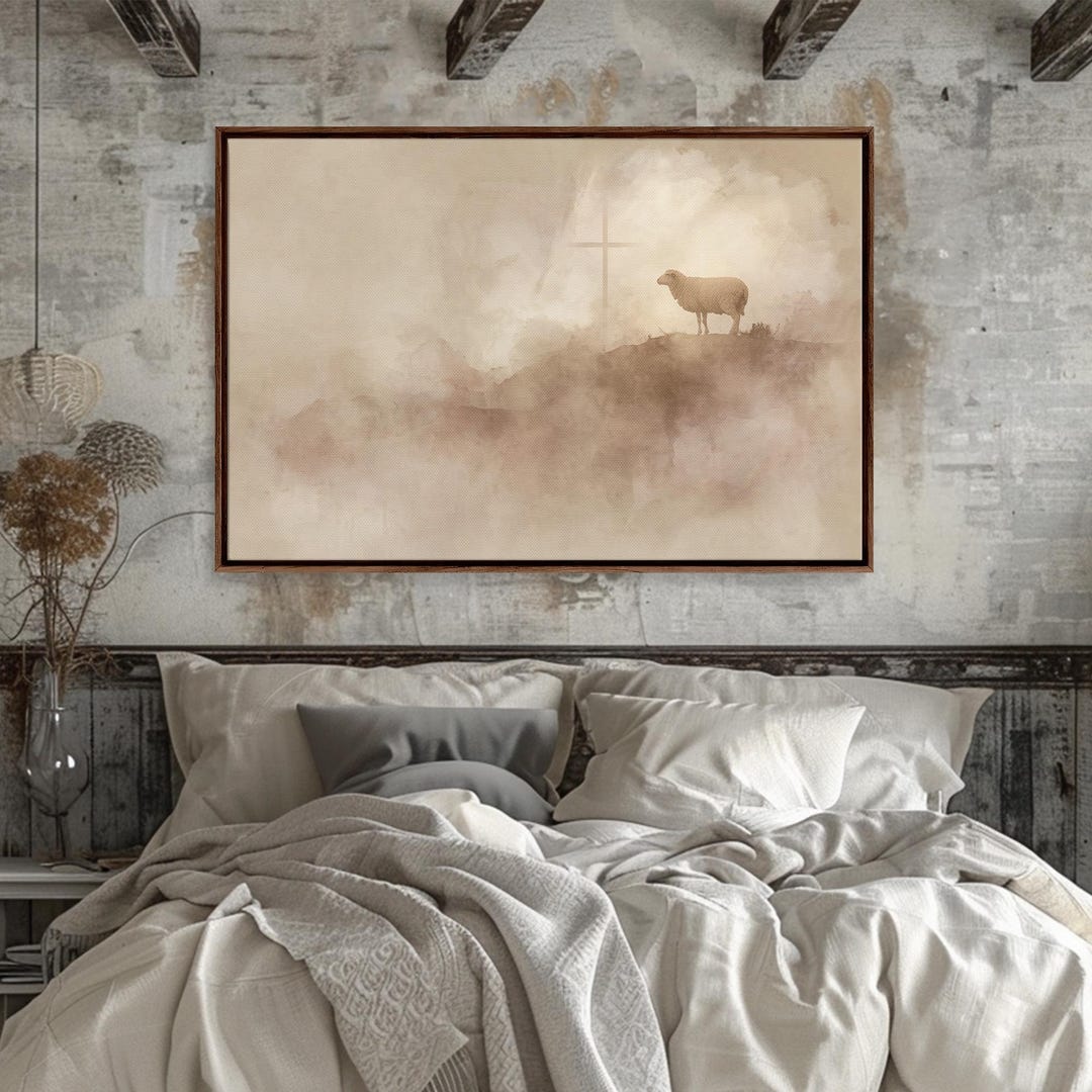 Lone Hill Faith | Framed Canvas Print | Christian Art Canvas ...