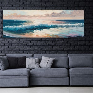 Panoramic Ocean Beach Canvas Prints Sea Landscape Nautical - Etsy