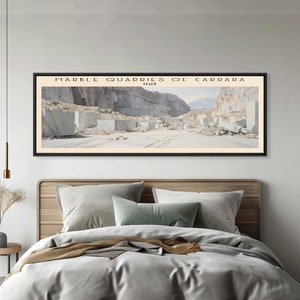 Marble Quarries of Carrara Italy Art | Framed Canvas Print Travel ...