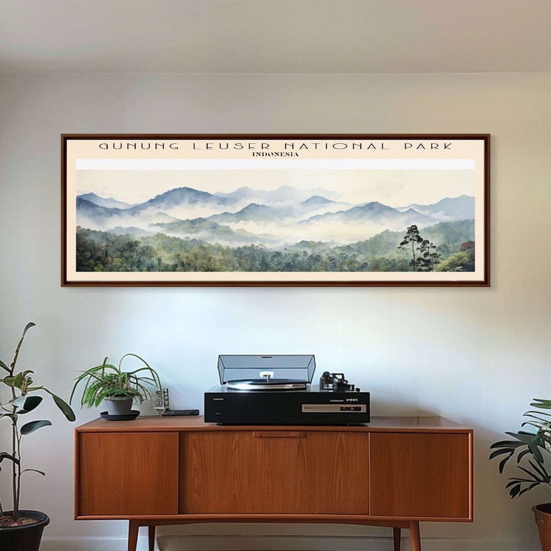 Gunung Leuser National Park Panoramic Wall Art Travel Poster Gift for ...