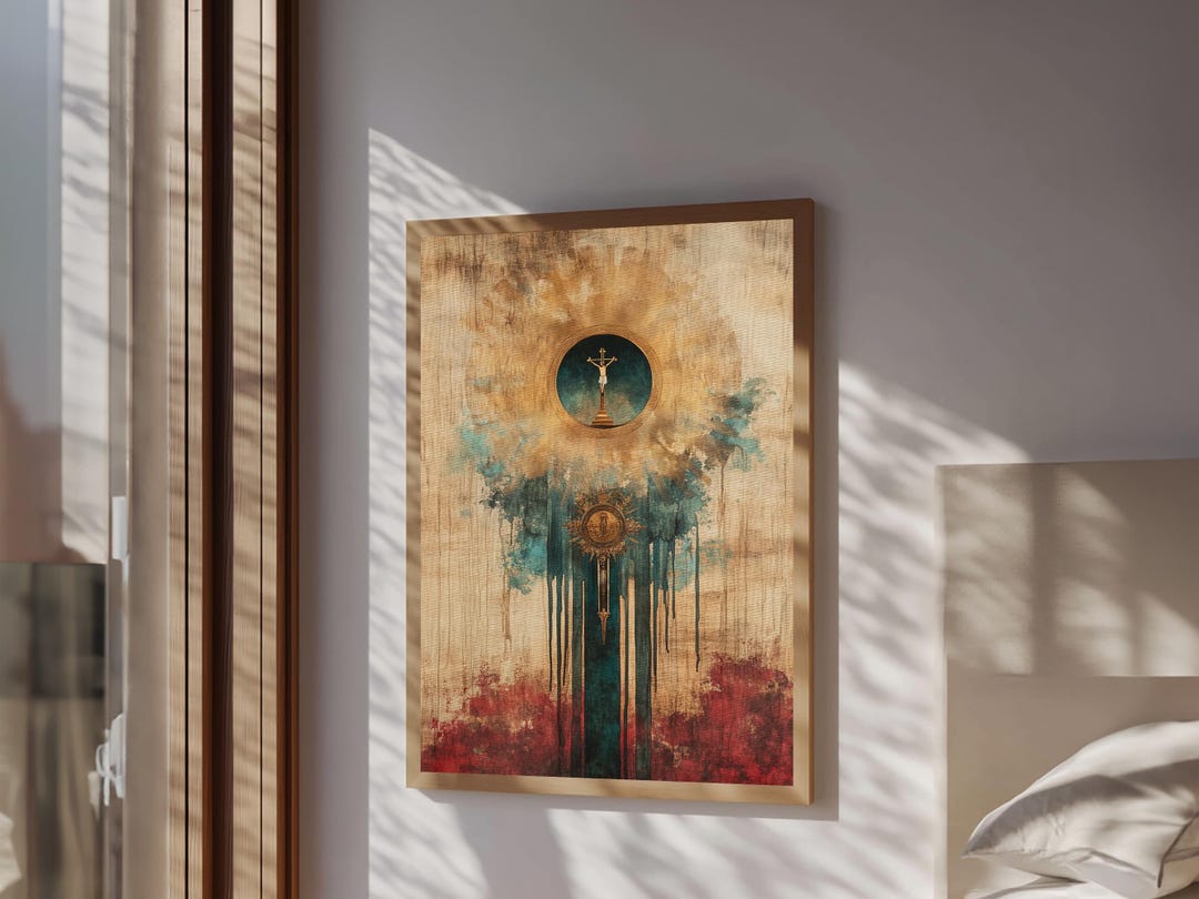 Corpus Christi Benediction With Monstrance Framed Canvas Print ...