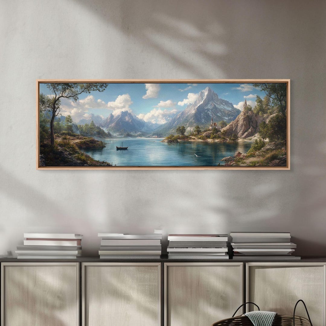 Beautiful Fantasy Panoramic Art, Framed Canvas Print, Fantasy Painting ...