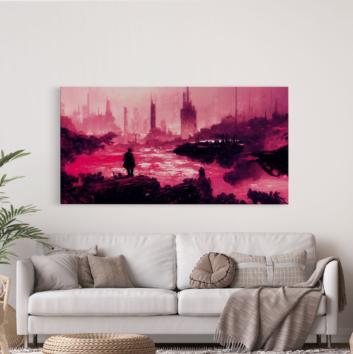 Surreal Dystopian Cyberpunk Art Ready to Hang Canvas Print - Etsy
