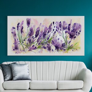 Floral Wall Art Wild Lavender Wall Art Canvas Print - Etsy