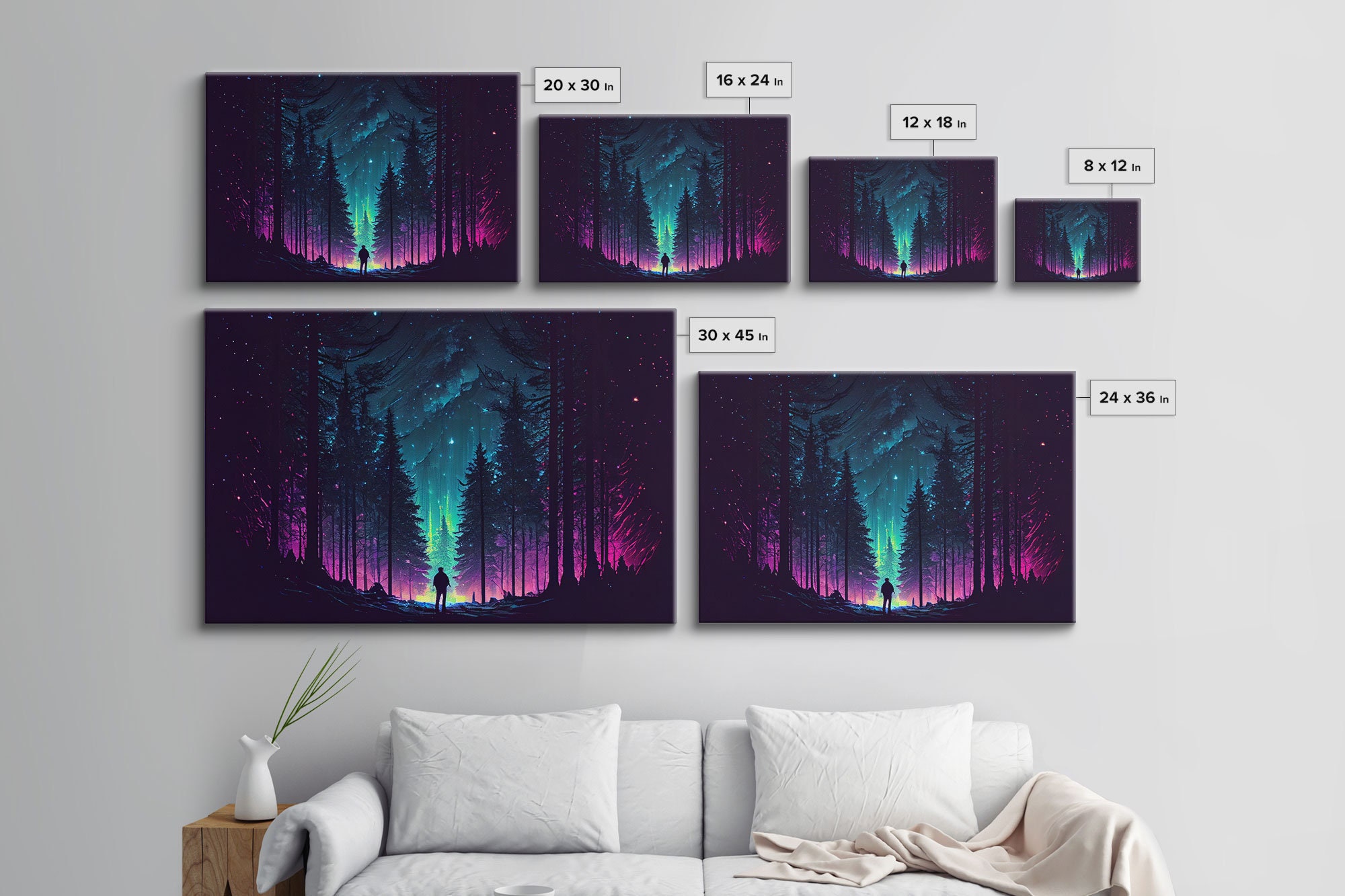 Contemplating the Stars Vaporwave Aesthetic Forest Art - Etsy