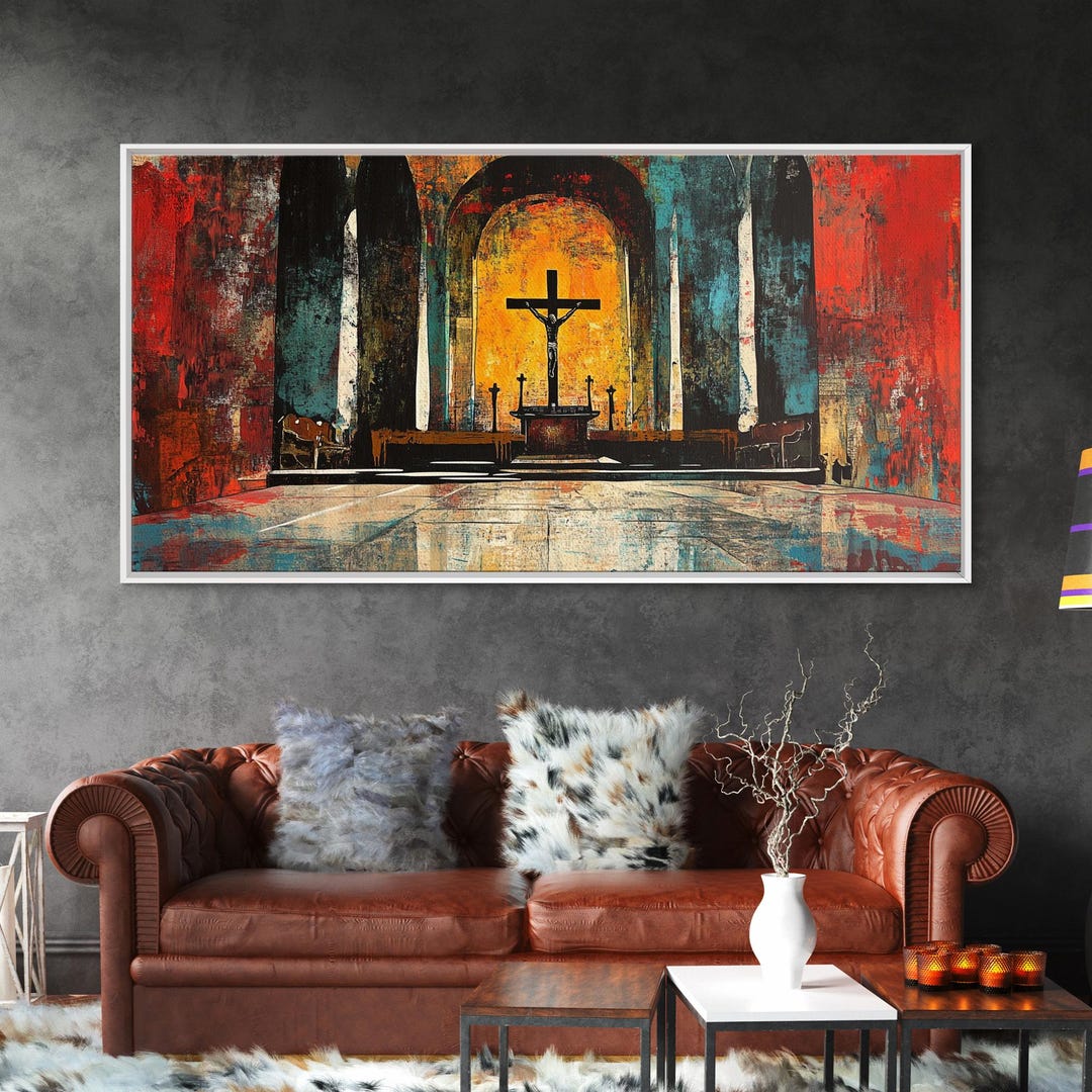 Stations of the Cross Devotional Procession Pop Art Style Framed Canvas ...