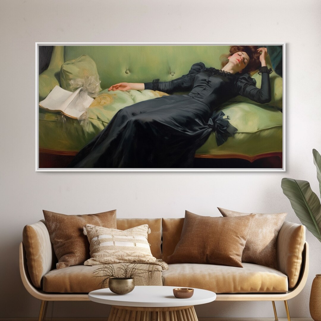 One of Those Days, Conked Out on the Couch, Decadent Young Woman ...