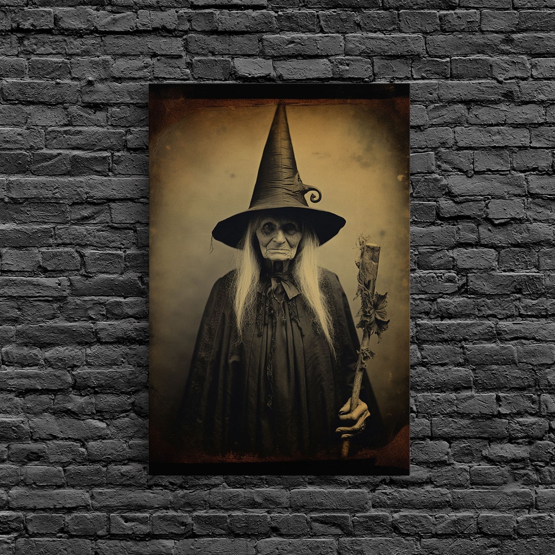 The Old Witch Portrait, Witchy Art, Portrait of a Victorian Witch ...