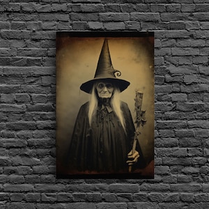 The Old Witch Portrait, Witchy Art, Portrait of a Victorian Witch ...