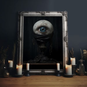 The Eye, Gothic Victorian Horror Art, Cosmic Horror, Framed Canvas ...