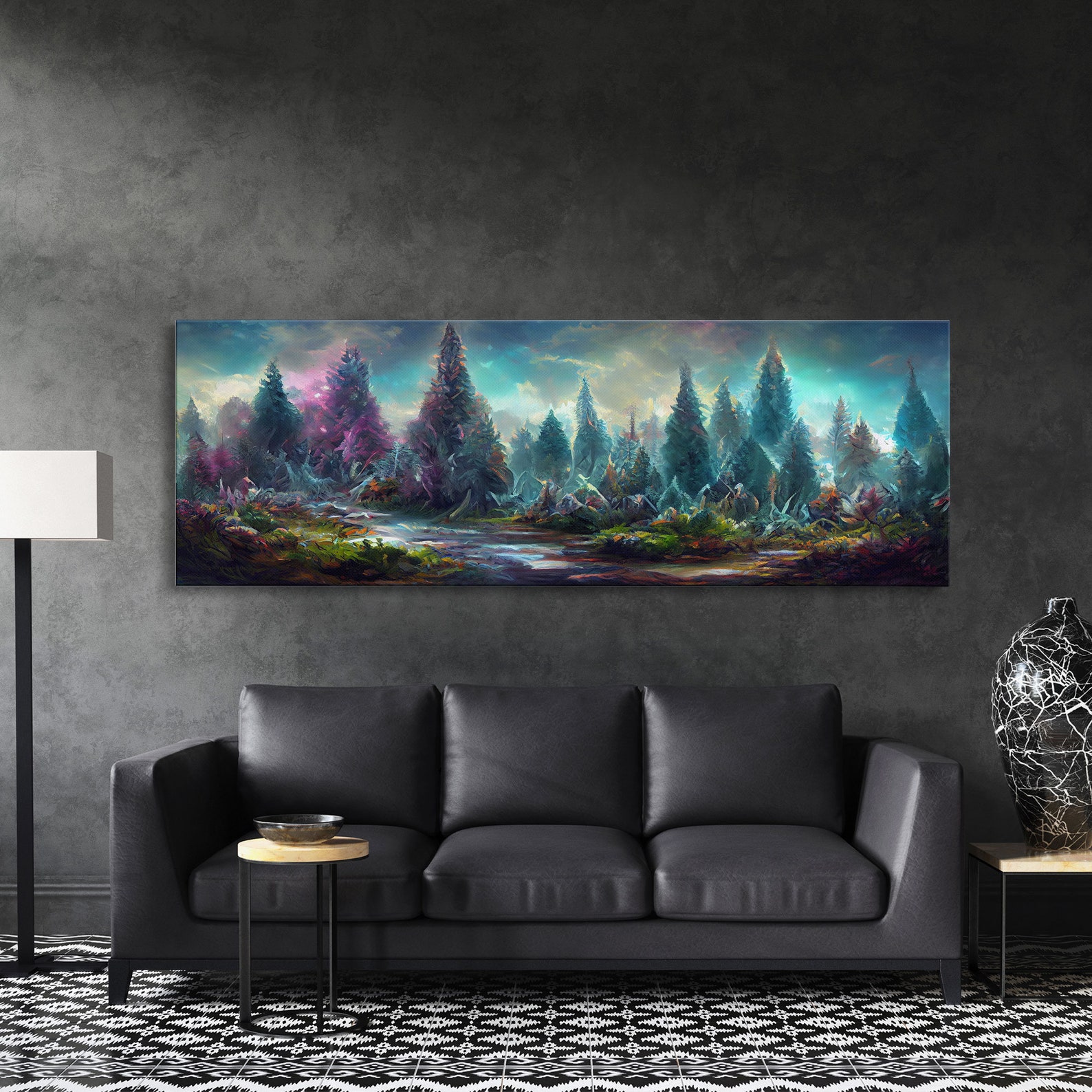 High Fantasy Forest Wall Art Ready to Hang Canvas Print - Etsy