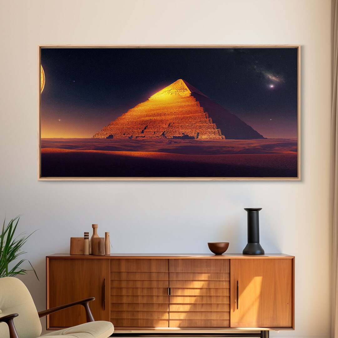 Pyramid Wall Art, Sands of Egypt, Ready to Hang Canvas Print, Framed ...