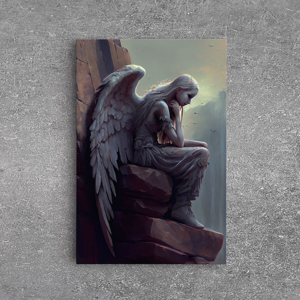Sad Angel Art - Etsy