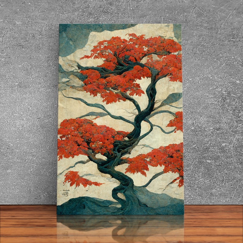 Japanese Maple Tree Japanese Style Art Canvas Print - Etsy