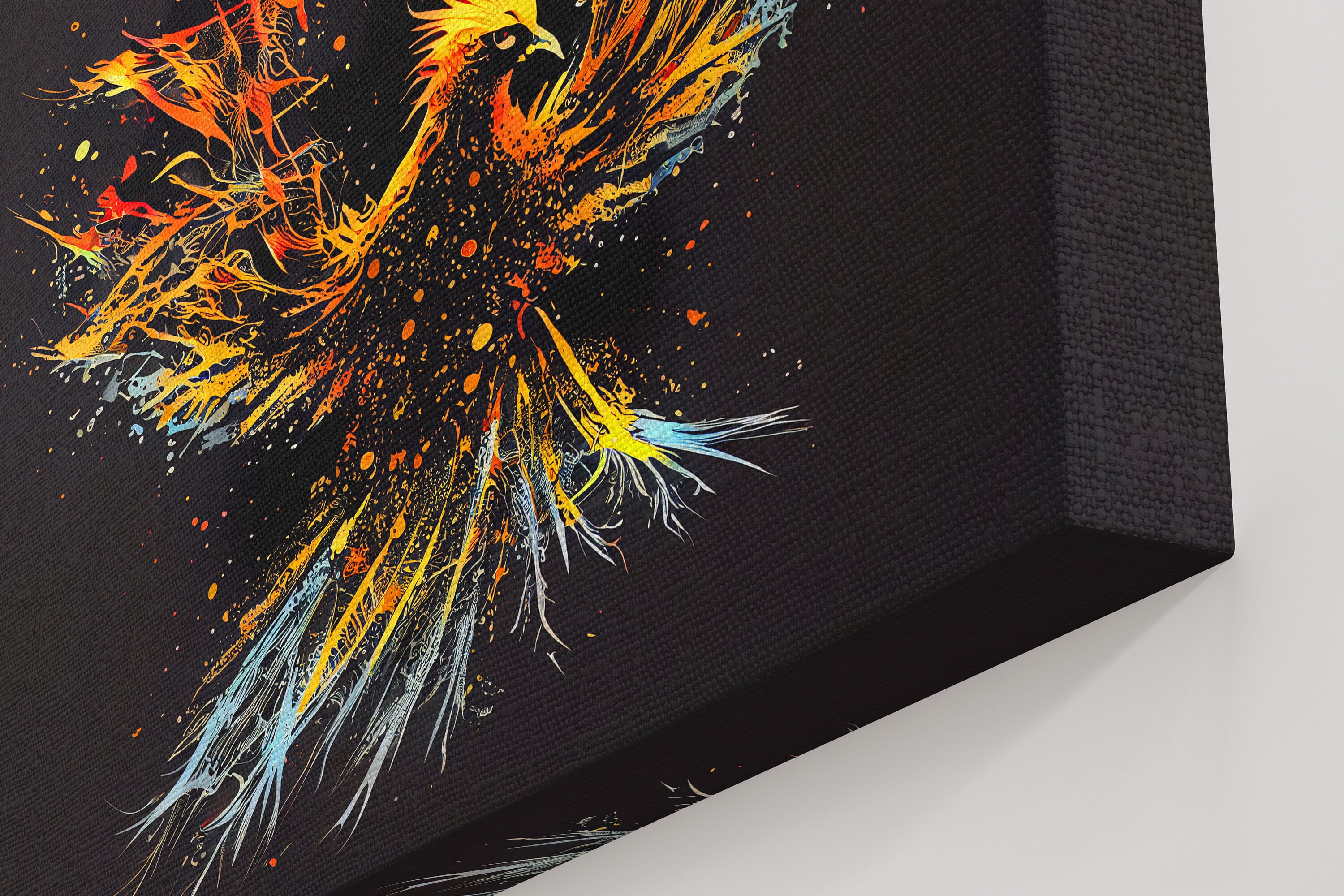 Firework Graffiti Phoenix Beautiful Abstract Firebird Wall - Etsy