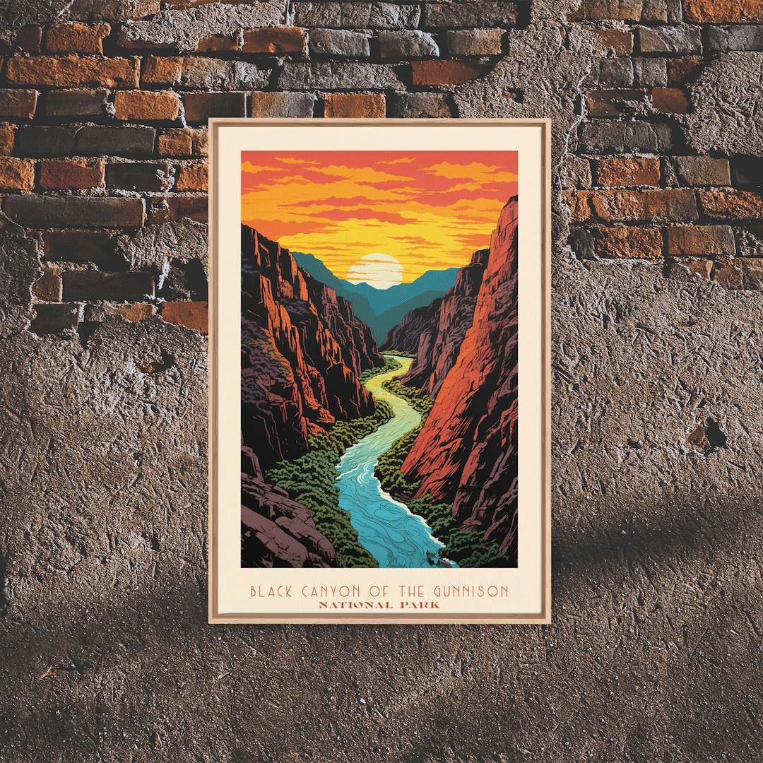 Black Canyon of the Gunnison National Park, Framed Wall Art Canvas ...