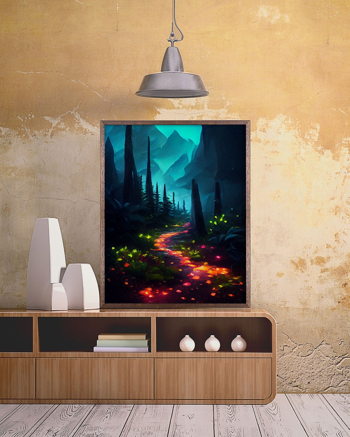 Luminescent Magical Forest Poster Art Fine Art Print Glowing - Etsy