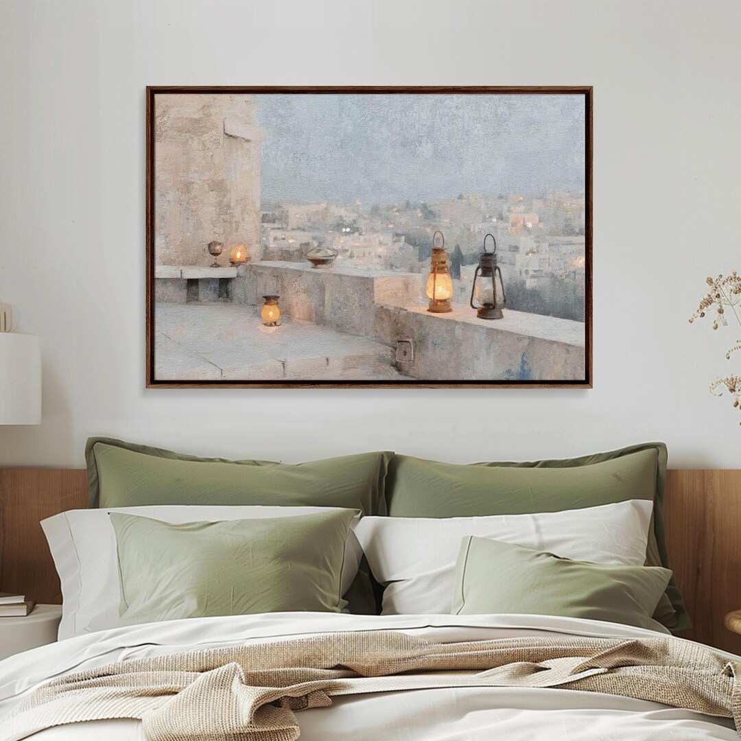 Bethlehem Lamps - Framed Canvas Print - Christian Wall Art - Christian ...