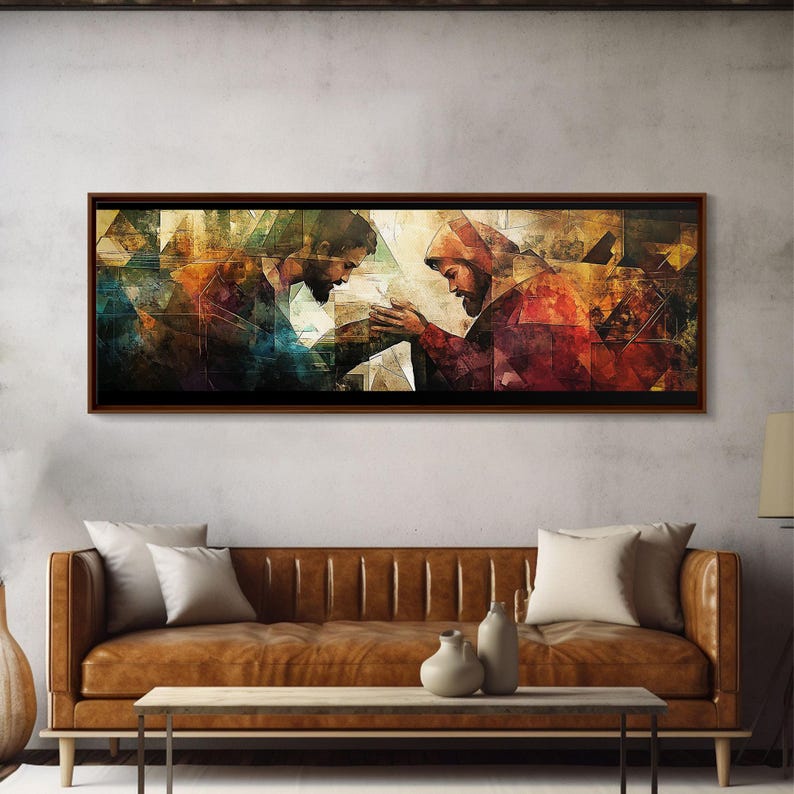 The Prodigal Son Returns to the Father | Framed Canvas Print Panoramic ...