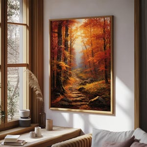 Fall Wall Art, Trees Wall Decor, Forest Wall Art, Canvas Print, Wall ...